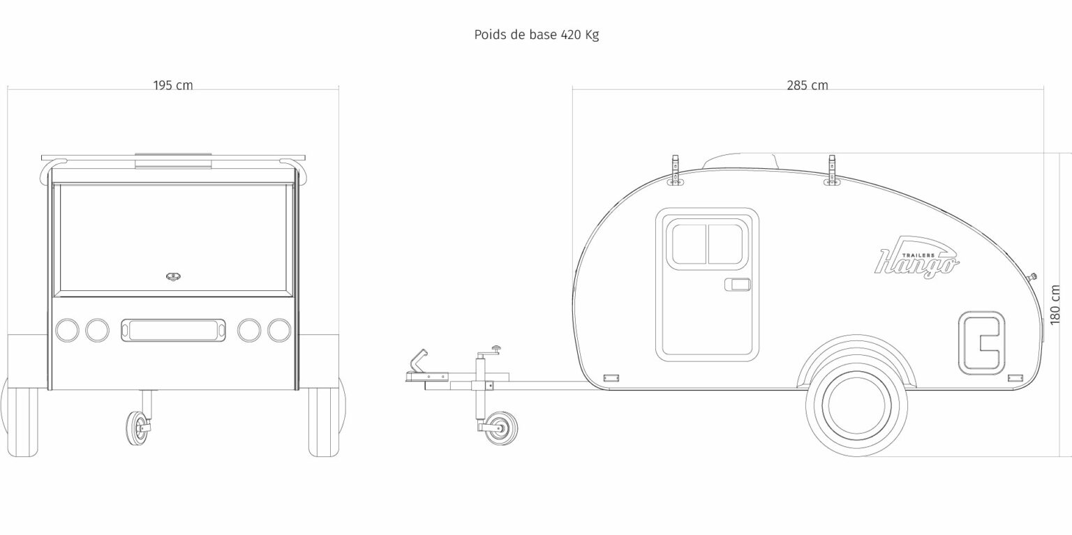 Caravane Teardrop tout terrain, 4x4, petite et grande taille | Hango ...